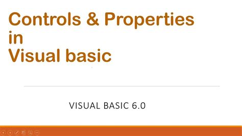 Controls And Properties In Visual Basic Visual Basic Tutorial For