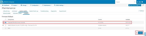Steps To Roll Back IDRAC9 Firmware Using The IDRAC9 User Interface And RACADM Dell US