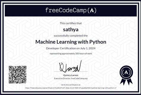 Completed Machine Learning With Python Sathya U Posted On The Topic Linkedin