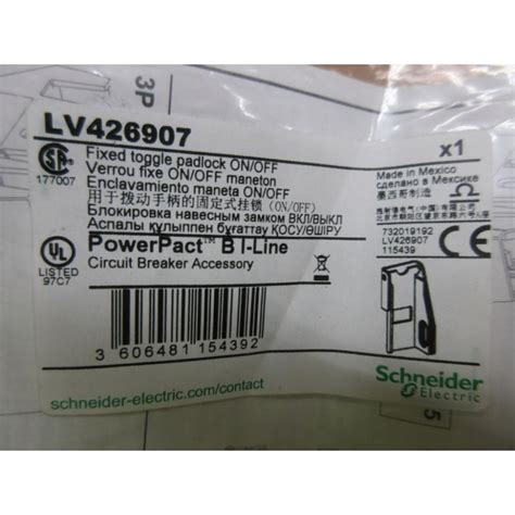 Schneider Lv426907 Square D Fixed Toggle Padlock Telemecanique Mara Industrial