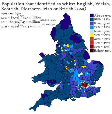 England Population By Race England Population Density Whkrq