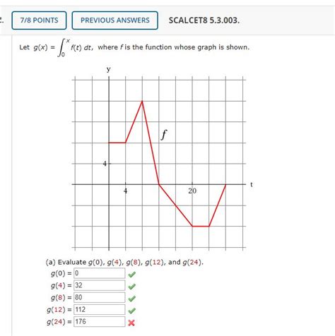 solved 7 8 points previous answers scalcet8 5 3 003 let