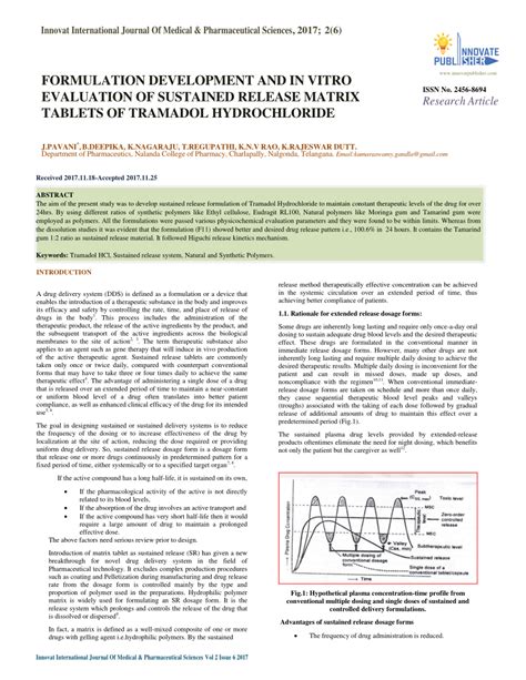 Pdf Formulation Development And In Vitro Evaluation Of Sustained