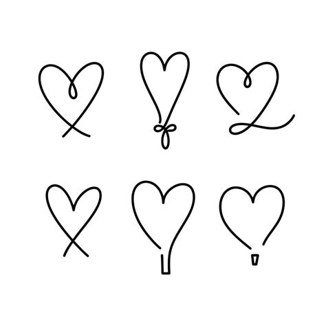 Hand Drawn Loop Hearts 79640034 Vector Art At Vecteezy
