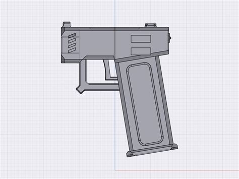 Futuristic Short Barrel Pistol Combine 4bp Pinshape