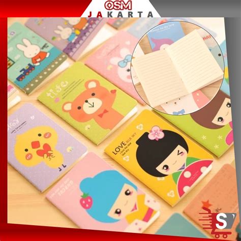 Jual Osm Jkt B582 Buku Tulis Mini Book Mini Buku Tulis Memo Kecil Motif Random Mini Book