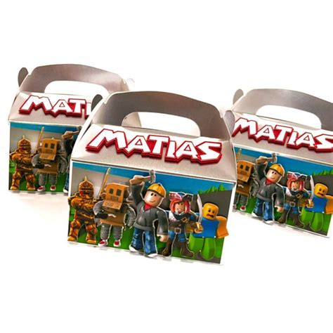 Roblox Favor Box Roblox Birthday Roblox Birthday Party Roblox Gable