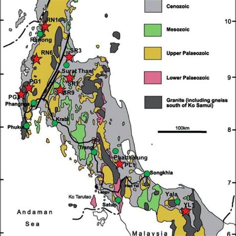 Simplified Geological Map And Location Of Geothermal Hot Spring Systems