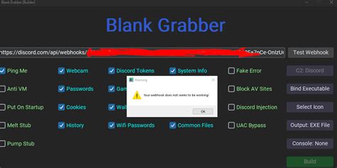 My Webhook Is Not Working Issue Blank C Blank Grabber GitHub