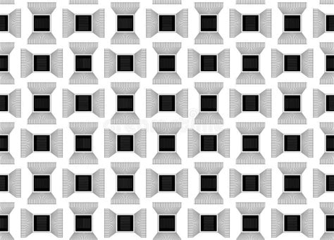 Computer Processor Line Wireframe Seamless Pattern Vector Stock