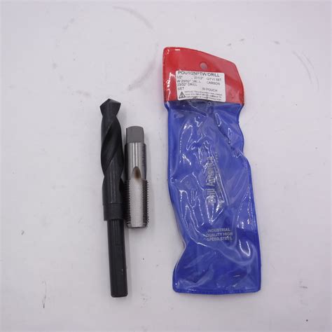 2 Pack Drill America 12 Carbon Steel Npt Tap And 2332 High Speed