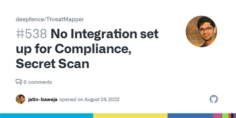 No Integration Set Up For Compliance · Issue 538 · Deepfence