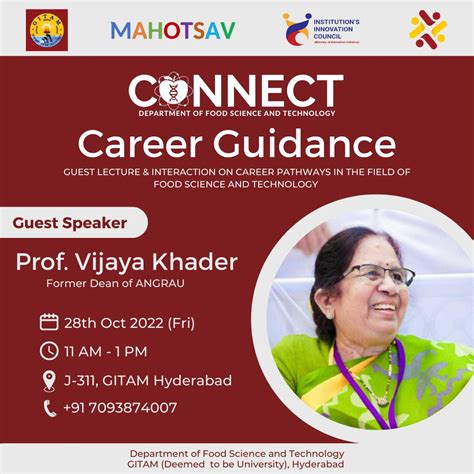 External Relations At Gitam On Linkedin Connect Foodsciencetechnology Gitamites Doer