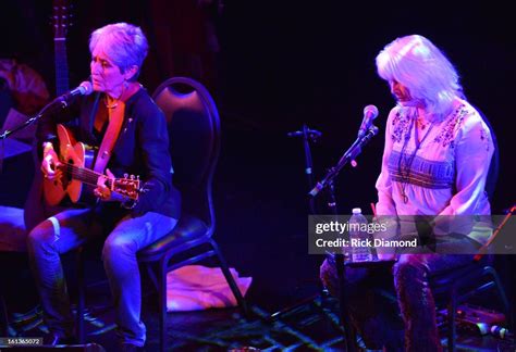 Joan Baez And Emmylou Harris Perform At The Troubadour During Emmylou