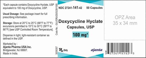 Doxycycline Hyclate FDA Prescribing Information Side Effects And Uses