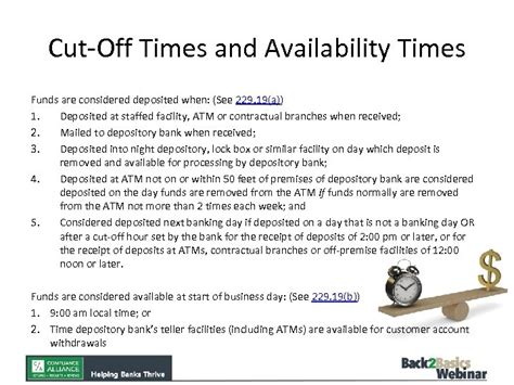Regulation Cc Funds Availability By Elizabeth Madlem Associate