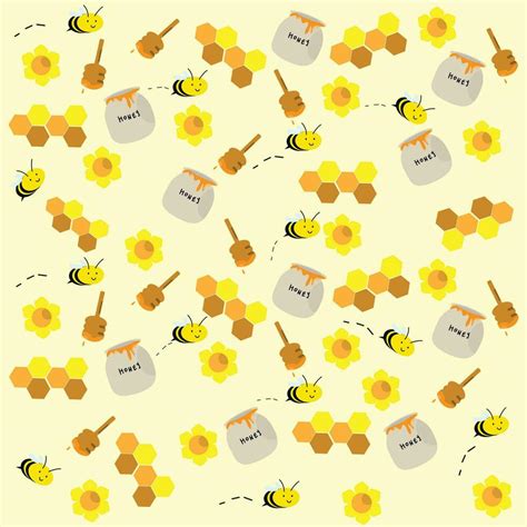 Honey Bee Pattern 32493615 Vector Art At Vecteezy