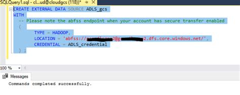 how to create external table in azuredw azure synapse with adls gen2