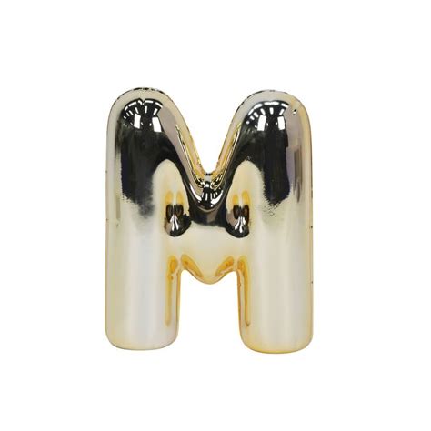 85 Gold Bubble Ceramic Monogram Letter By Ashland® Alphabet M