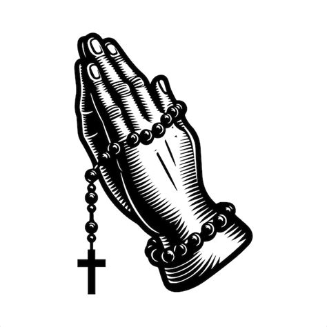 Praying Hand Svg Premium Ai Generated Vector