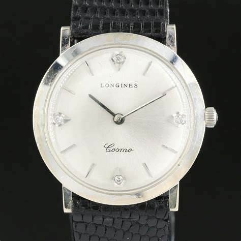 Vintage 14k Longines Diamond Dial Cosmo Wristwatch Everything But The