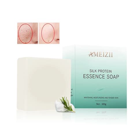 Private Label Silk Protein Essence Soap Exfoliating Savon Naturel Face