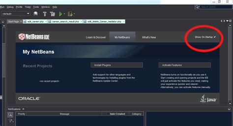 How To Turn Off Netbeans Welcome Screen Stack Overflow