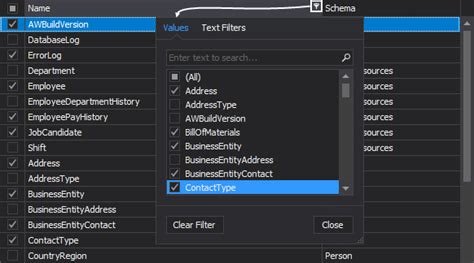 How To Narrow Schema Comparison And Synchronization To Affected Objects