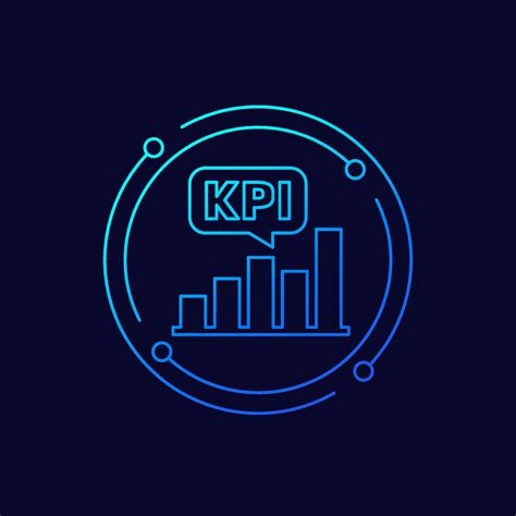 KPI Icon With A Graph Linear Design Vector Art At Vecteezy