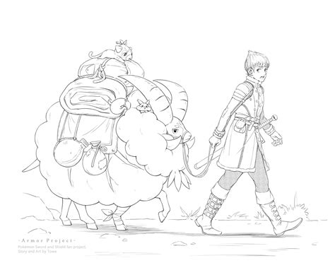 Hop Grookey Skwovet And Dubwool Pokemon And 1 More Drawn By Kazuko