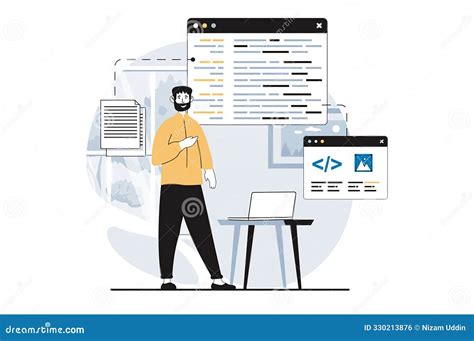 Software Development Concept With People Scene In Flat Design Stock Illustration Illustration