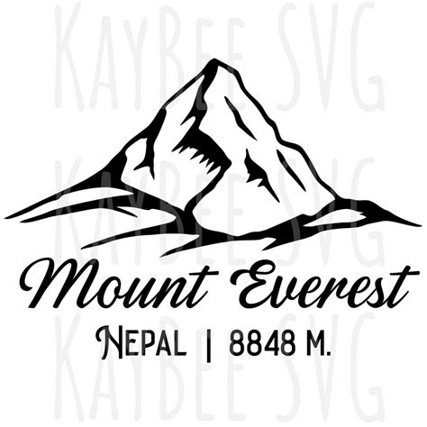 Mount Everest Svg Png  Clipart Digital Cut File Download For Cricut