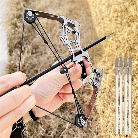 Cosnail Mini Bow And Arrow Set Mini Stainless Steel Metal Compound