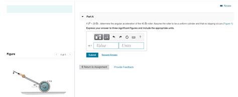 Solved Review Part A If P Lb Determine The Angular Chegg