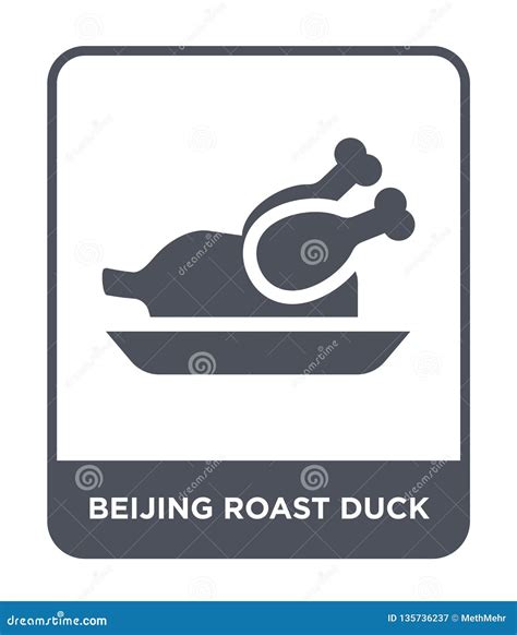Beijing Roast Duck Vector Icon On White Background Flat Vector Beijing