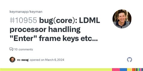 bug core ldml processor handling enter frame keys etc does not