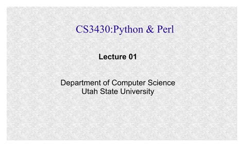 Python Lecture 01 Ppt
