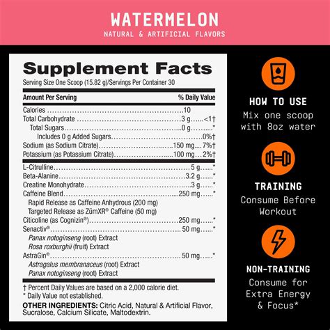 Beyond Raw® Lit V2 Pre Workout Watermelon 30 Servings Gnc