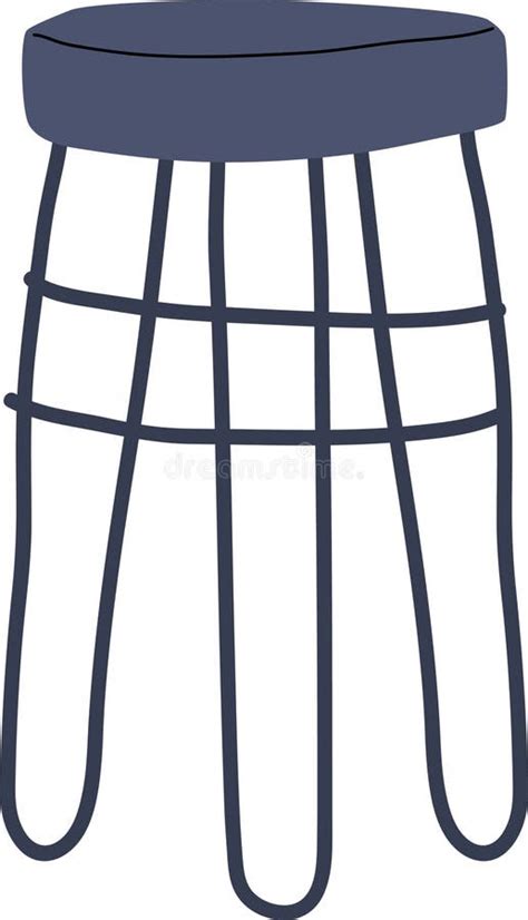 Handdrawn Stool Furniture Stock Vector Illustration Of Comfortable