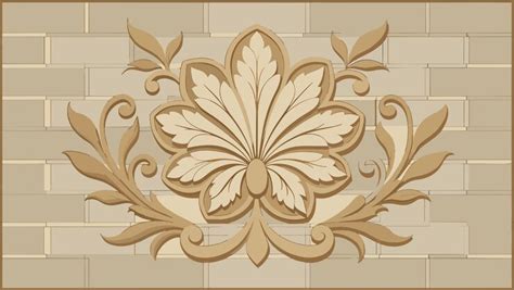 Premium Vector Delicate Floral Motifs In Relief Are Woven Into The