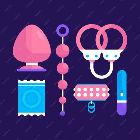 섹스 토이 요소 컬렉션 무료 벡터