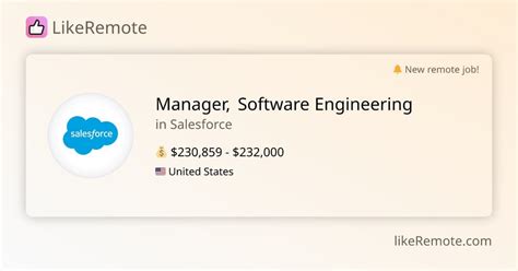📩 Manager Software Engineering At 🏢 Salesforce Salary 💰230859 232000 📍remote Job In 🇺🇸