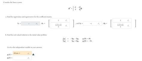 Solved Consider The Linear System A Find The Eigenvalues Chegg