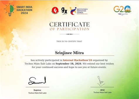 Hackathon Sih2024 Teamdevnexus Teamwork Innovation Gratitude Srinjinee Mitra