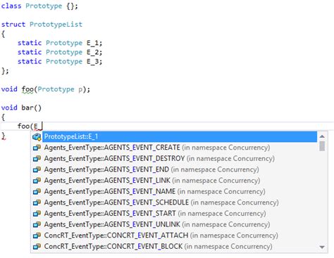 C Autocompletion Of Parameter List Static Fields Without Typing A