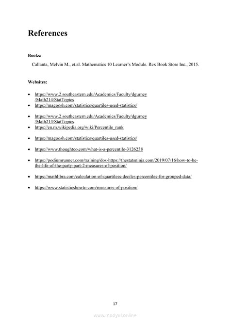 Mathematics Quarter 4 Module 4 Solving Problems Involving Measures Of