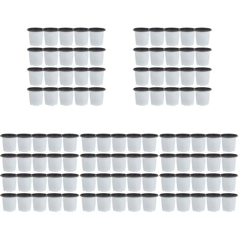 Bertdomd 100 Pcs Flower Pot Bicolourable Plant Holder Flower Planter