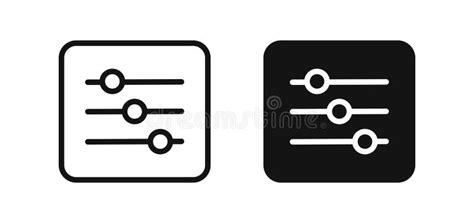 Filter Button Icon Isolated On White Background Stock Vector