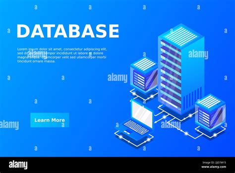 Server Room Isometric Cloud Storage Data Data Center Big Data