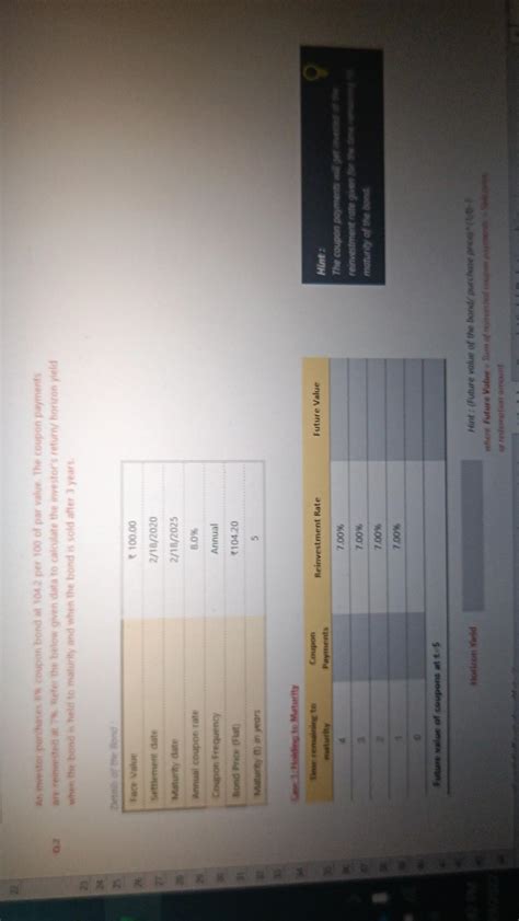 Hint Future Value Of The Bond Purchase Price Chegg Com